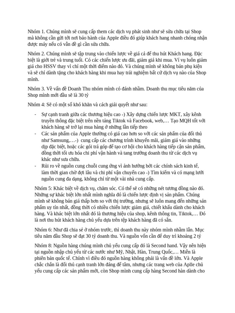 Câu trả lời môn QTTH | PDF