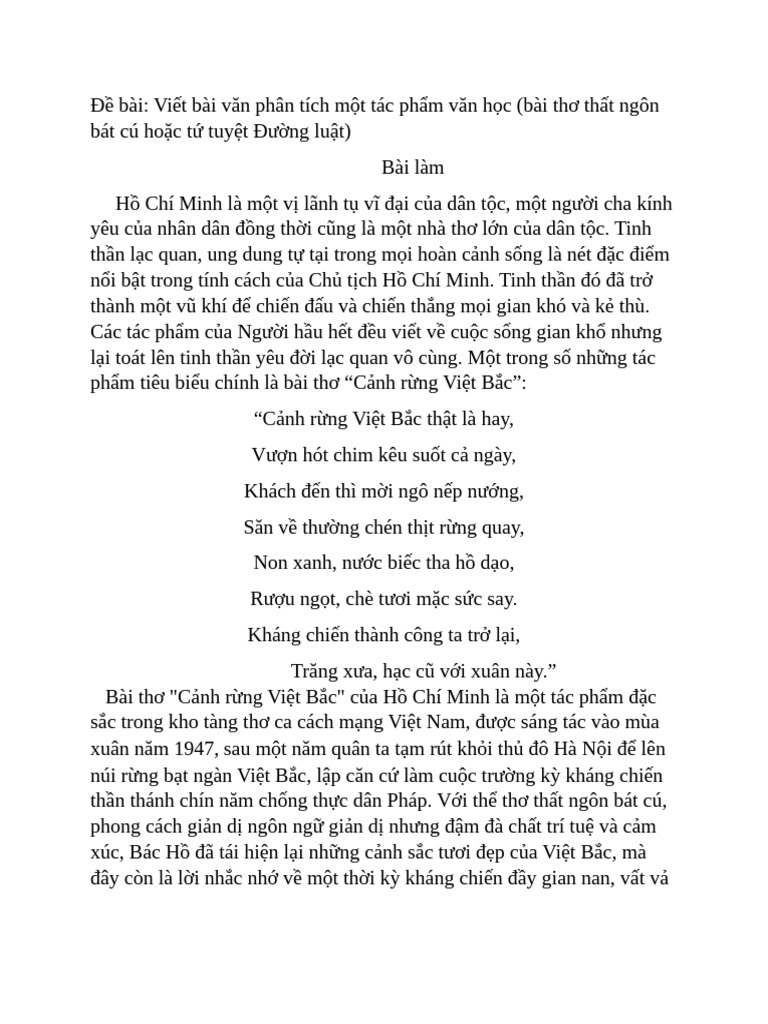 Thất Ngôn Bát Cú | PDF