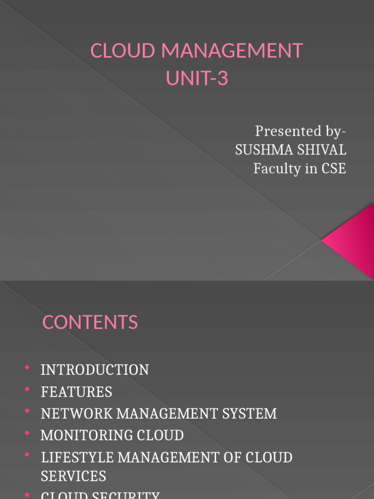 Cloud Management-3 | PDF | Cloud Computing | Computer Network