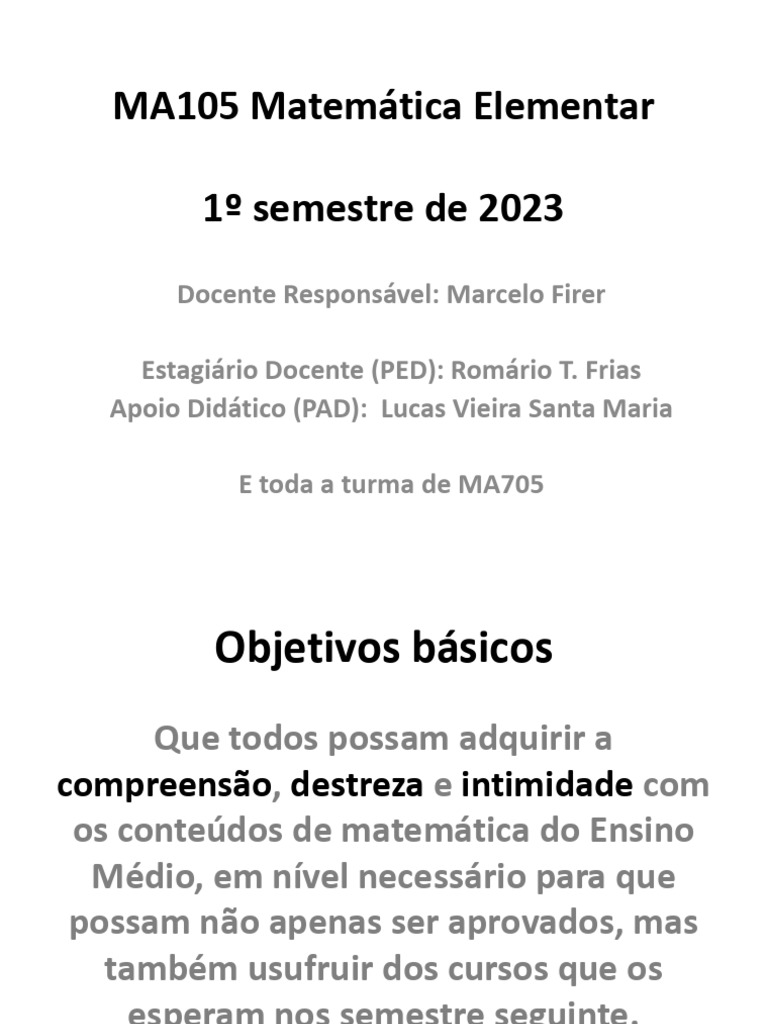 Nota da Prova Substitutiva MA105 | PDF | Matemática