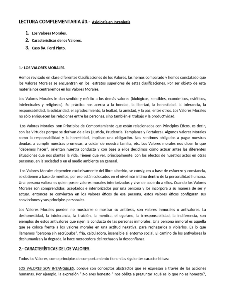 Lectura Complementaria 3 Curso en Línea | PDF | Moralidad | Axiología