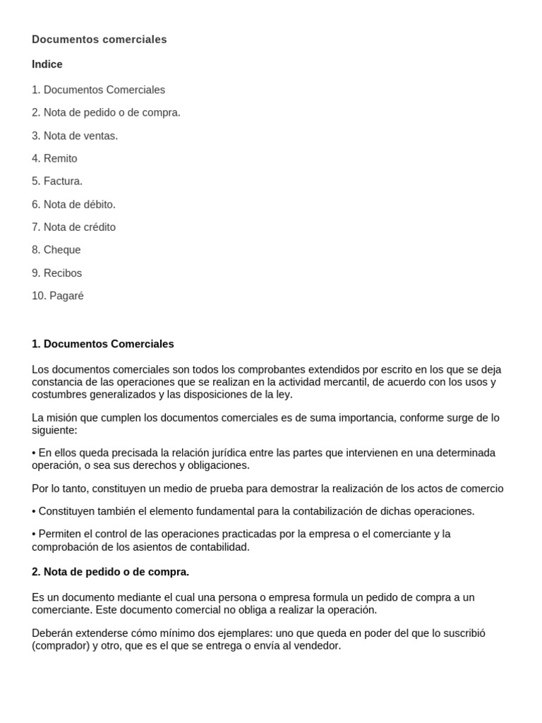 Ejercicios sobre Documentos Comerciales | PDF | Cheque | Factura