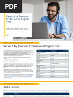 Versant by Pearson English Placement Test Official Test Guide | PDF ...