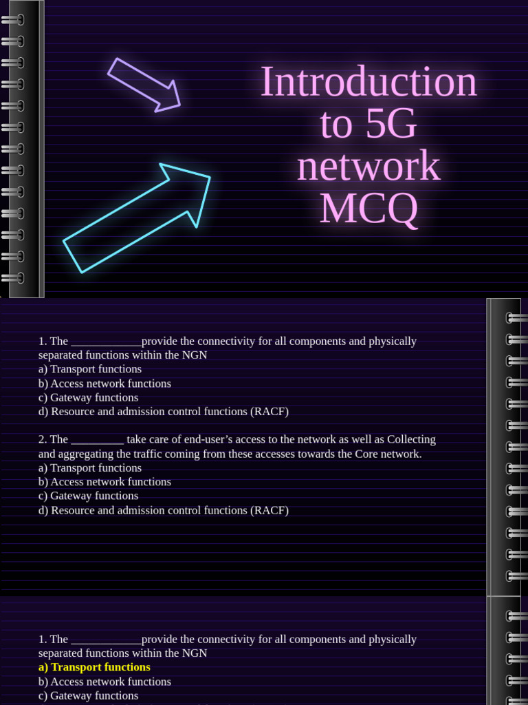 ETI UT2 MCQ's 5G NETWORK | PDF | Computer Network | 4 G