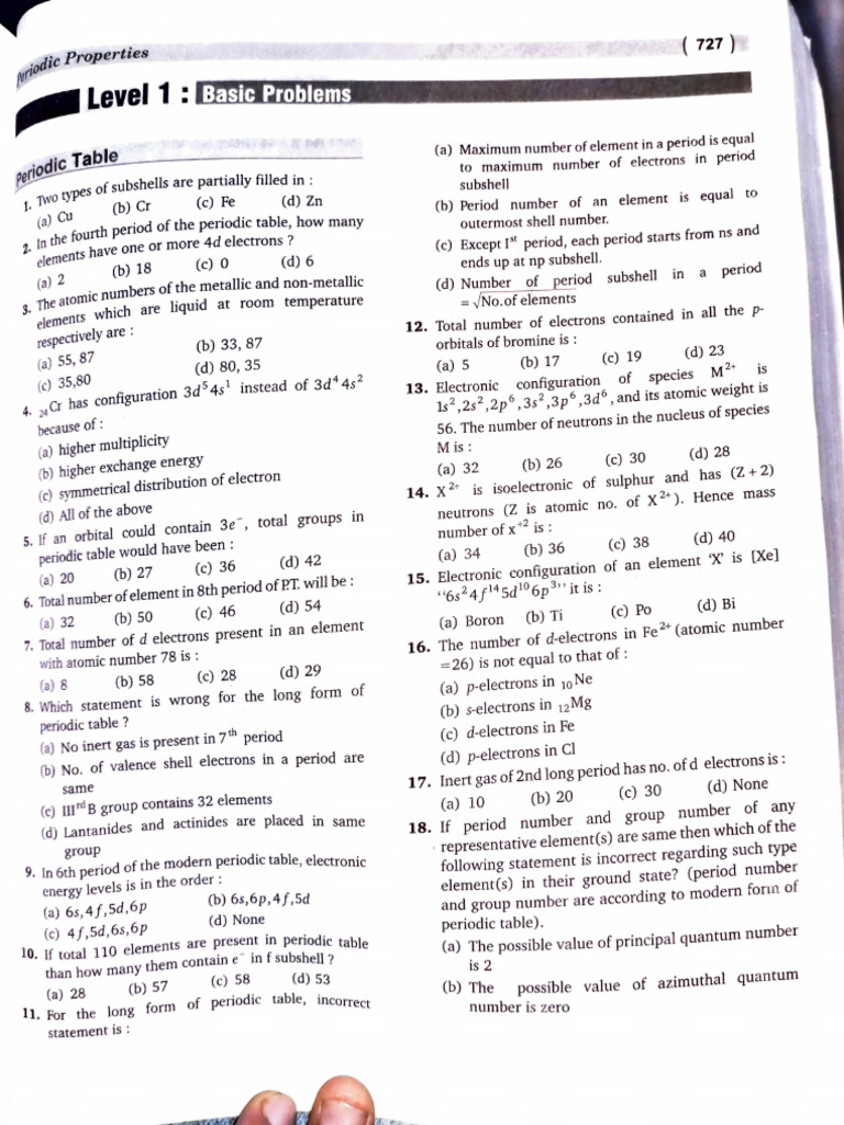 Periodic Table Home Work 1 I Porr | PDF
