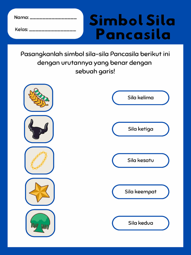 LKPD Simbol Pancasila Kelas 1 | PDF