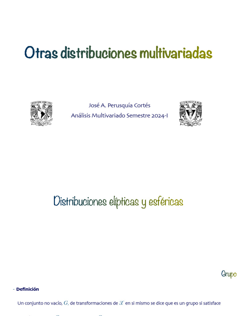 Distribuciones Multivariadas | PDF | Función (Matemáticas) | Esfera