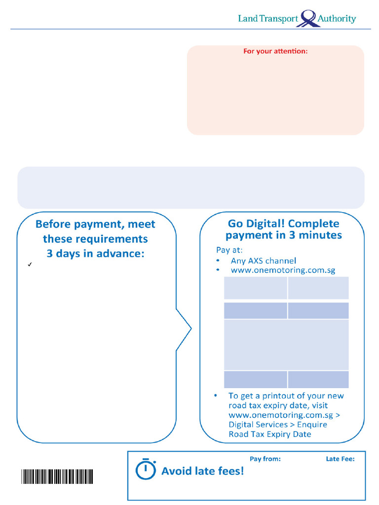 Road Tax Renewal Reminder for SLB2398L | PDF