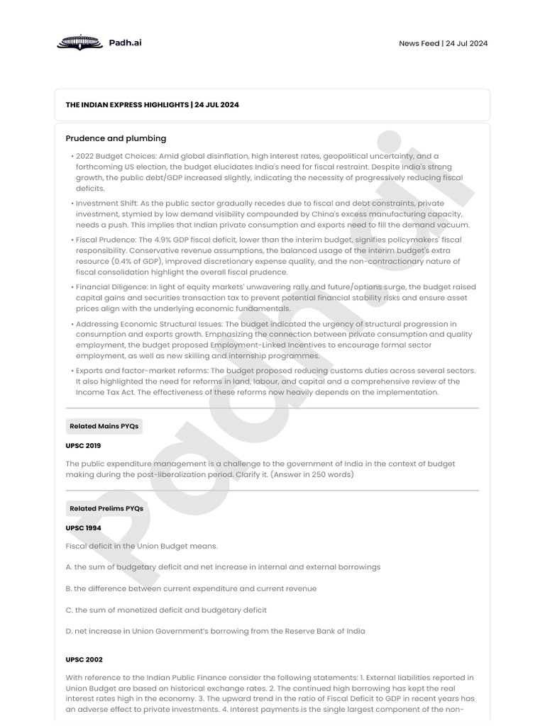 Prudence and plumbing | PDF | Government Budget Balance | Fiscal Policy