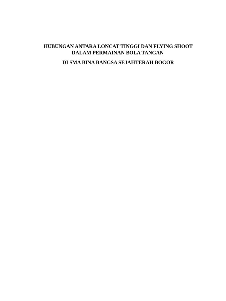 Hubungan Loncat Tinggi dan Flying Shoot | PDF | Olahraga & Rekreasi