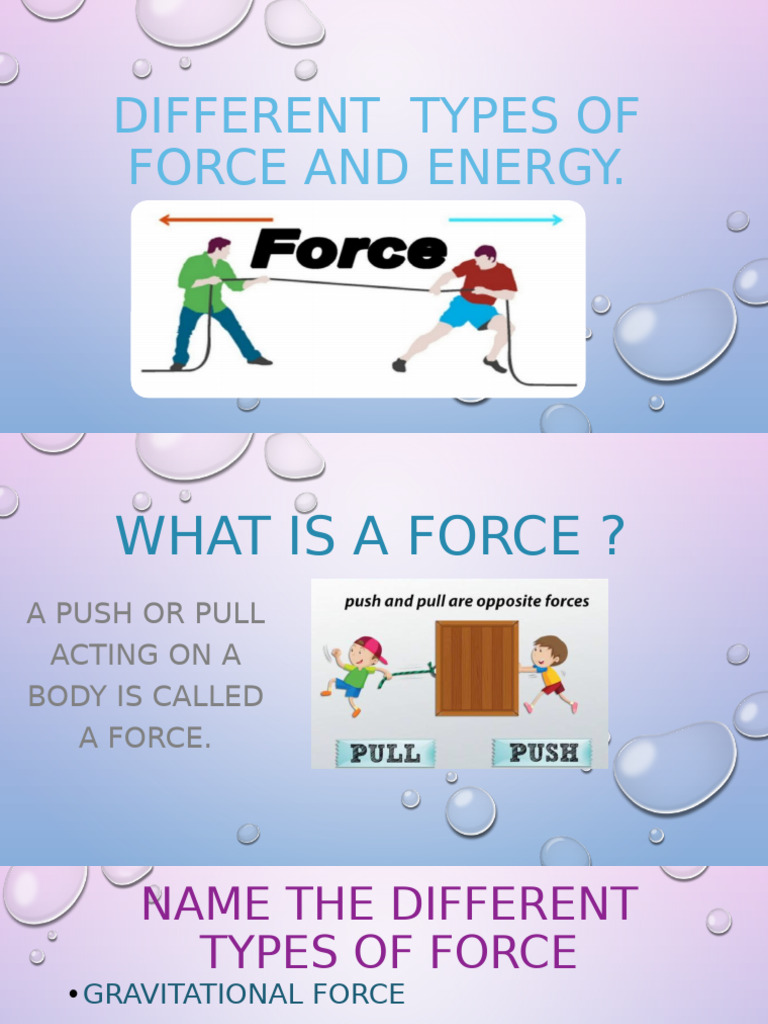 Different Types of Force and Energy | PDF