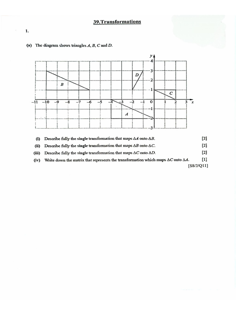 Transformation WS | PDF
