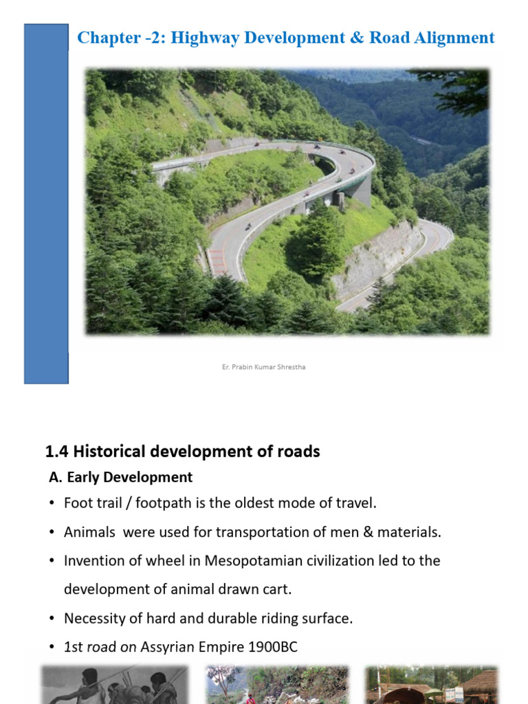 Chapter 2 - Highway Development & Road Alignment | PDF | Road | Surveying