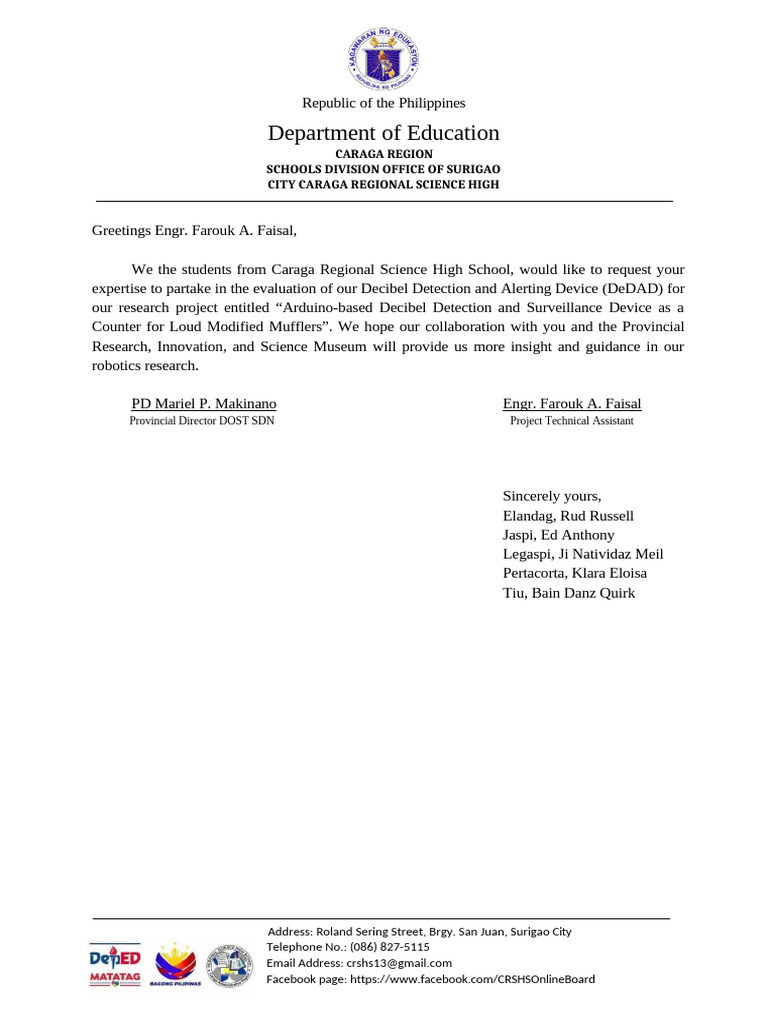 Evaluation Letter | PDF