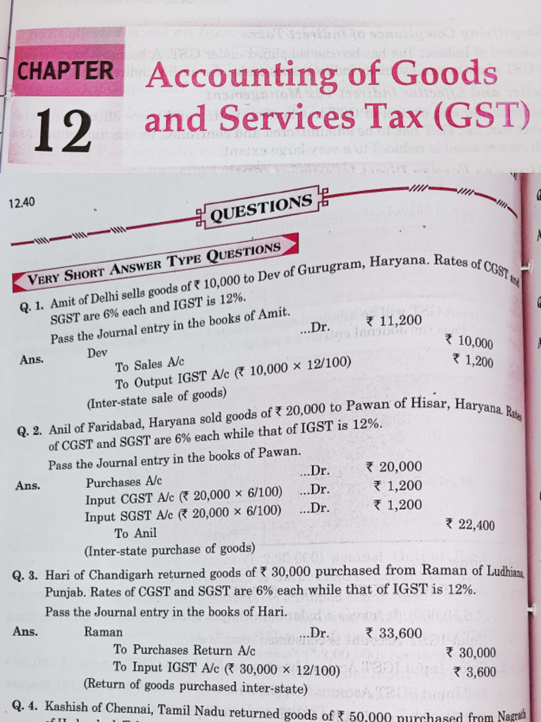 CH 12 Accountancy GST Ts Grewal | PDF