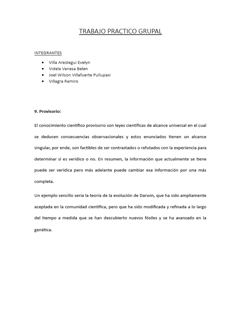 Trabajo Practico Grupal Provisorio | PDF