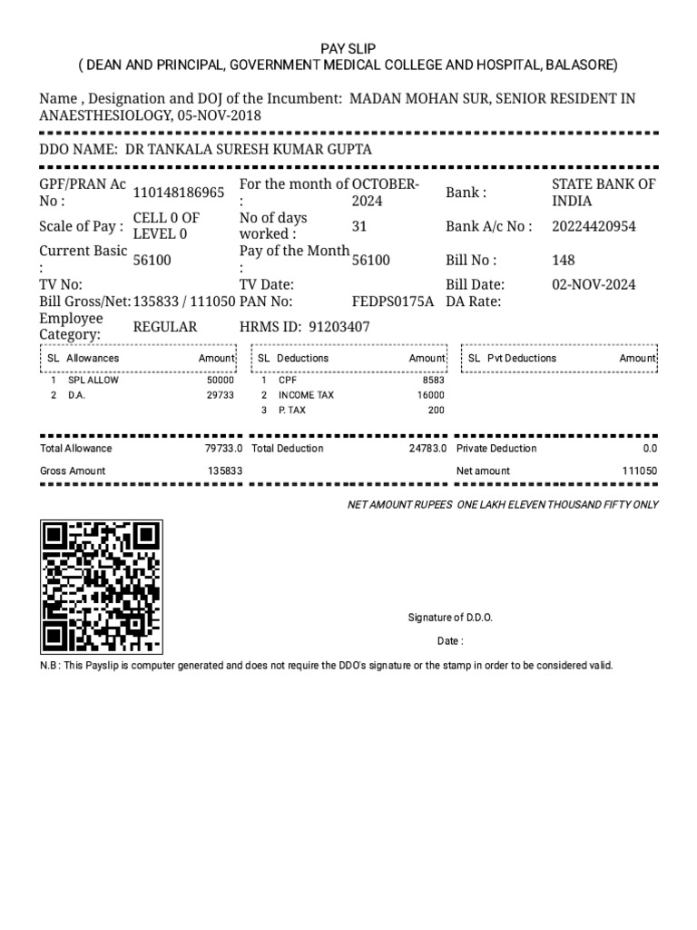 Pay Slip Detail | PDF