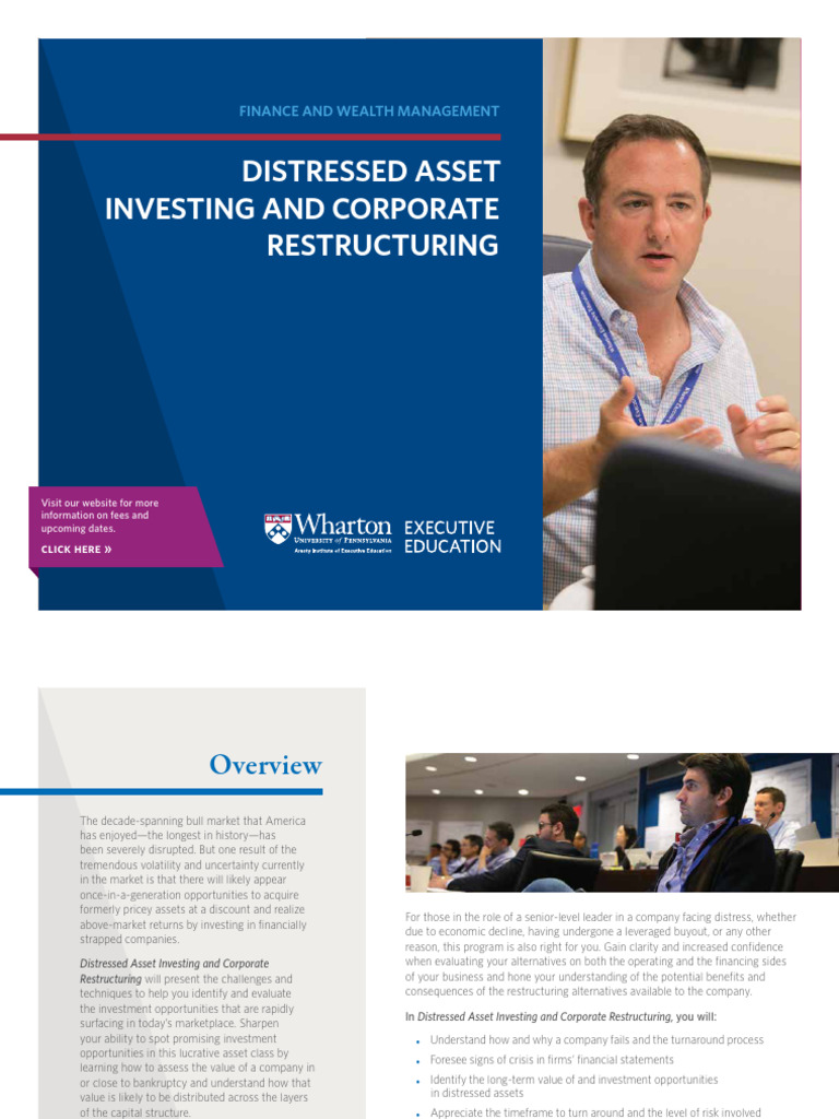 Wharton Distressed Asset Investing and Corporate Restructuring | PDF ...