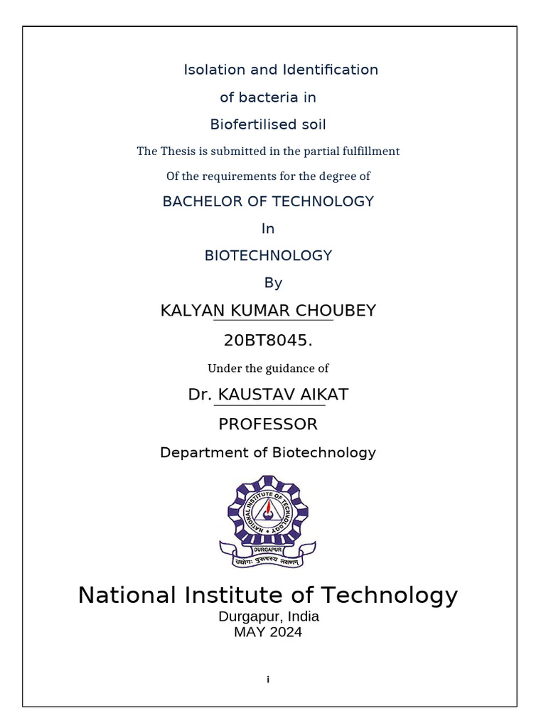 Thesis Final | PDF | Fertilizer | Bacteria