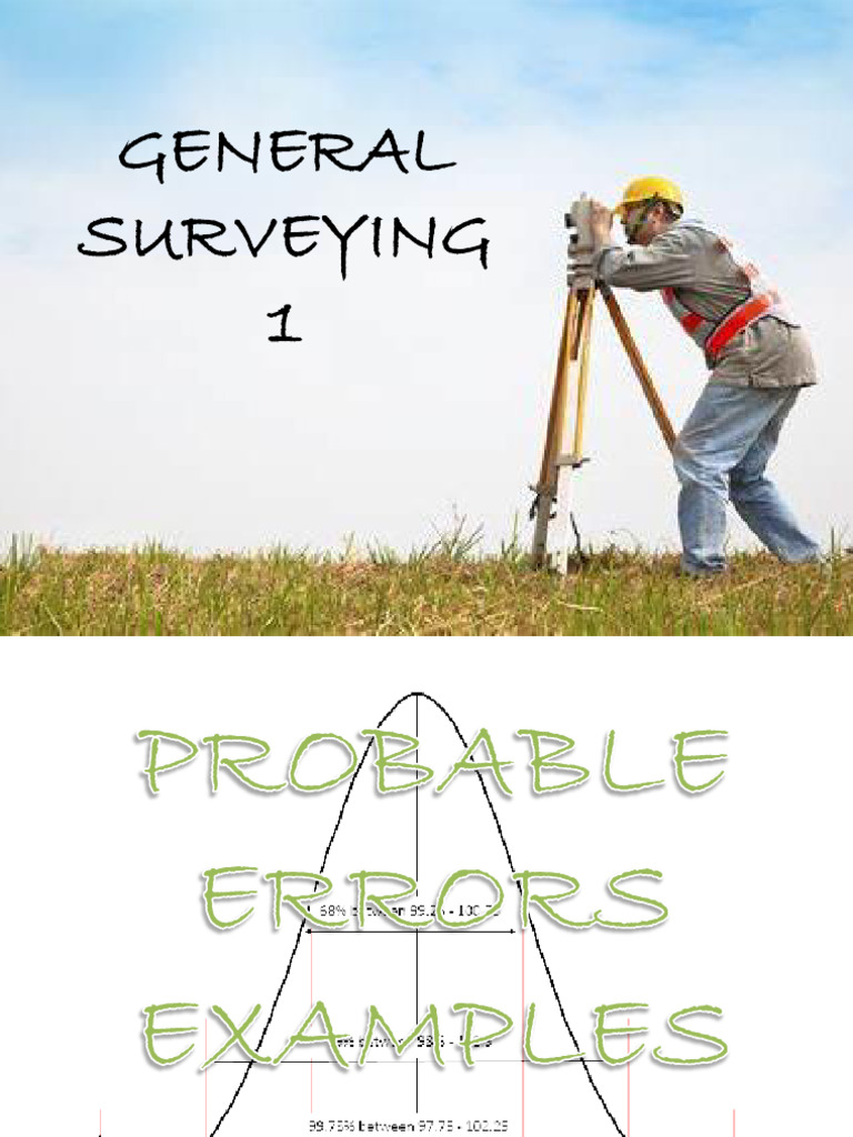 Surveying L5 PROBABLE ERRORS 2.0 SAMPLE PROBLEMS | PDF | Science ...