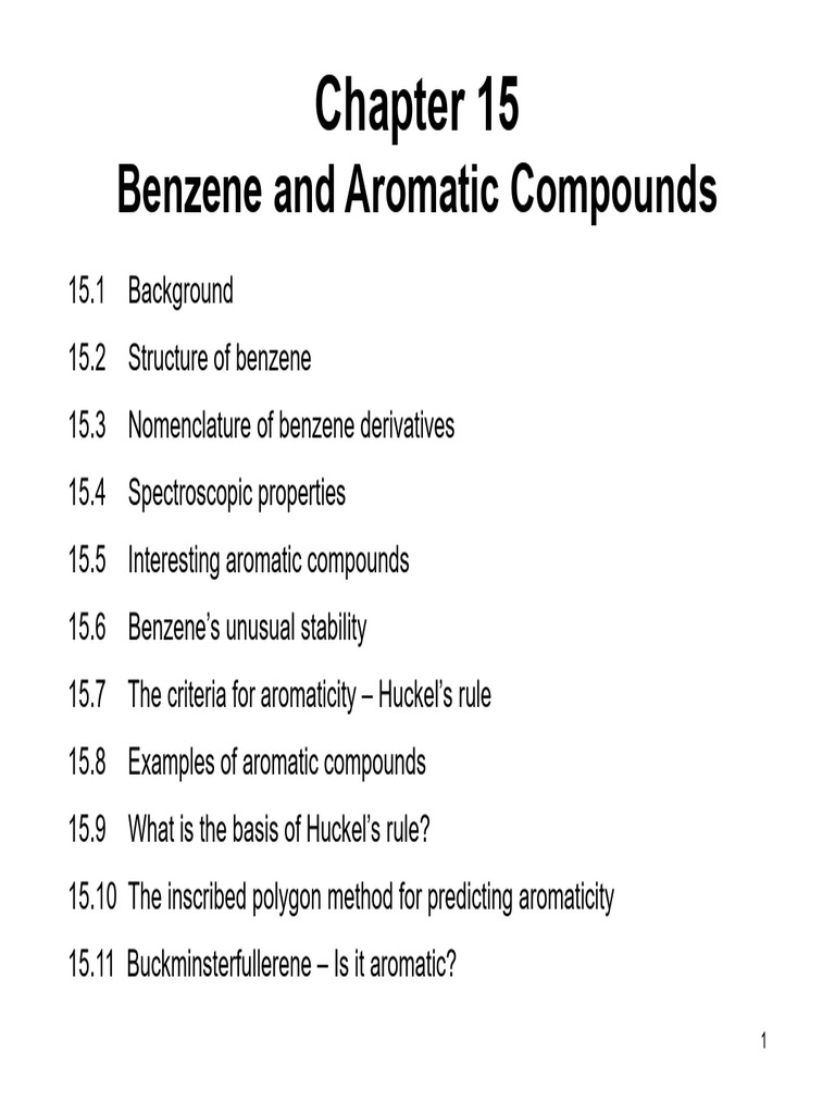 Aromatic Compounds Guide | PDF | Aromaticity | Benzene