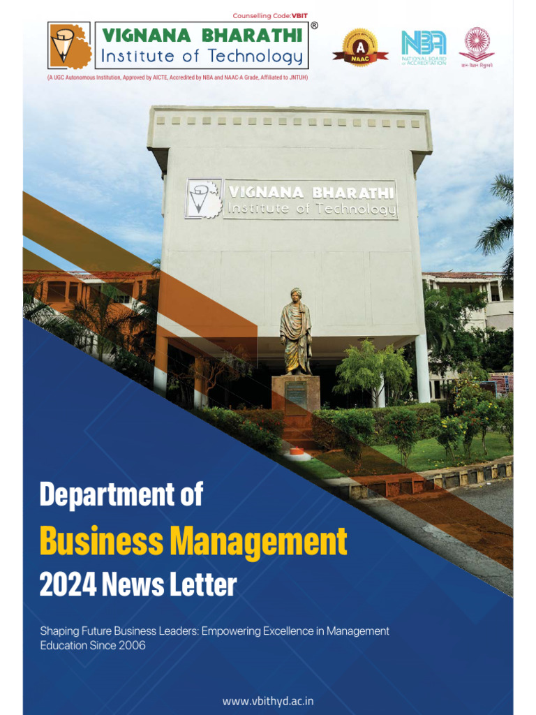 VBIT-DBM-News Letter-2024 | PDF | Master Of Business Administration ...