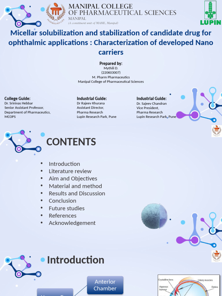 M. Pharm Final Thesis Presentation Mythili D 31.05.2024 | PDF | Pharmaceutical Formulation ...