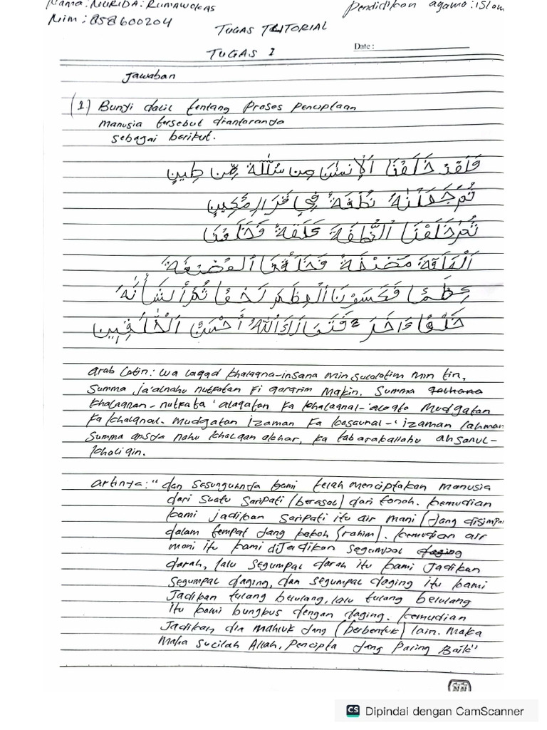 Tugas Satu, Agama Islam, Nurida R | PDF