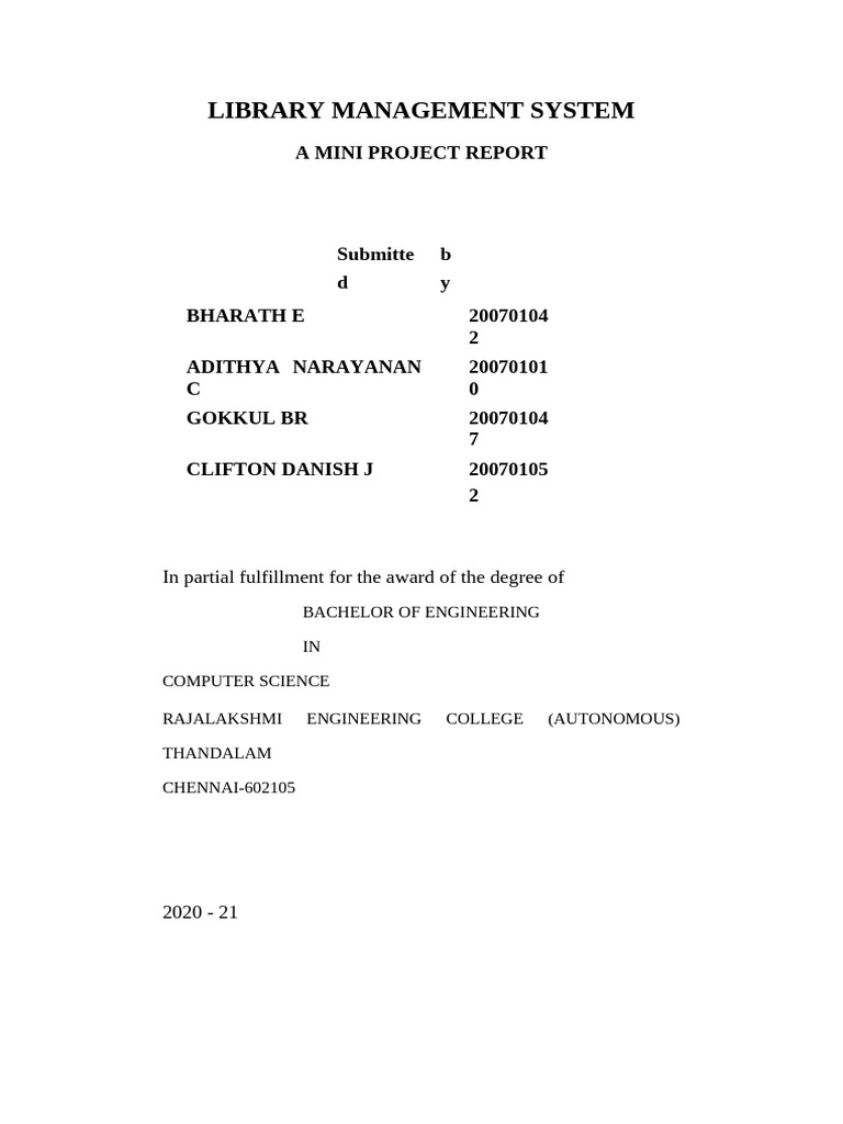 Mini - Project - Document Format | PDF | Computing | Software Engineering