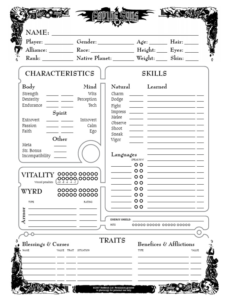 Fading Suns 3rd | PDF