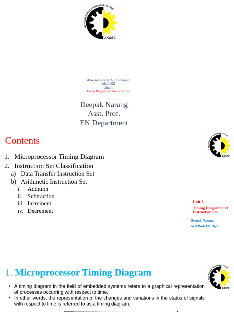 KEE 602 UNIT 1 Lecture 3 | PDF | Pointer (Computer Programming) | Central Processing Unit