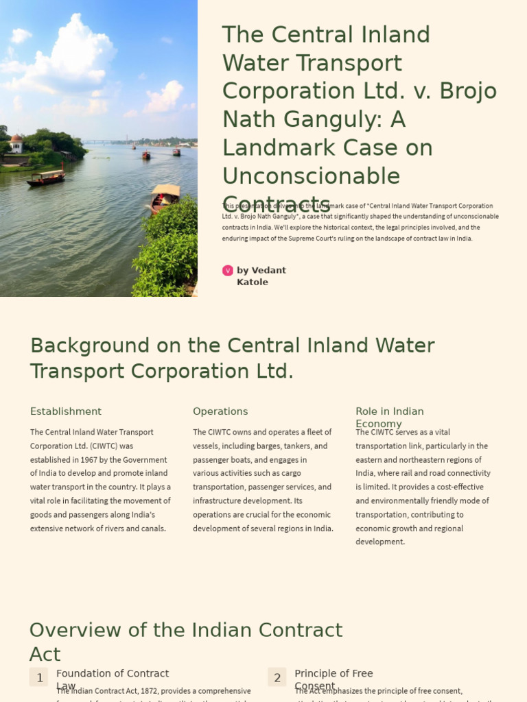 Unconscionable Contracts in India: CIWTC Case | PDF | Equity (Law) | Legal Remedy