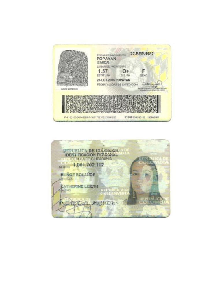 Cedula Katherine Muñoz | PDF