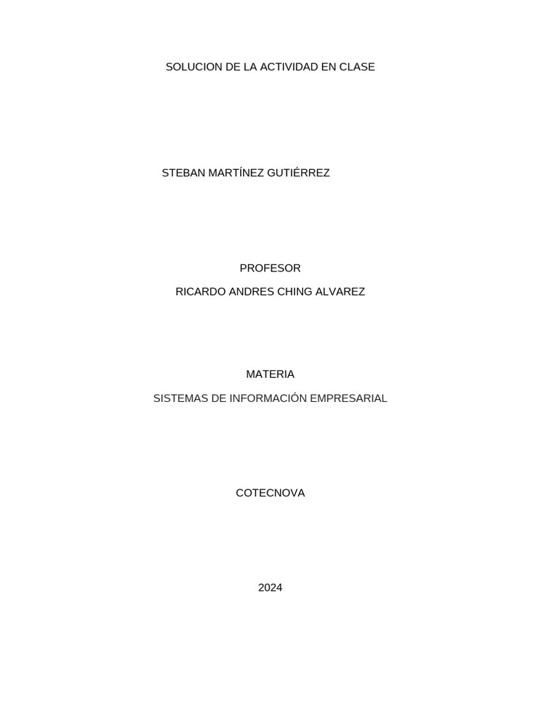 Steban Martinez Ching | PDF | Gestión de la relación con el cliente ...