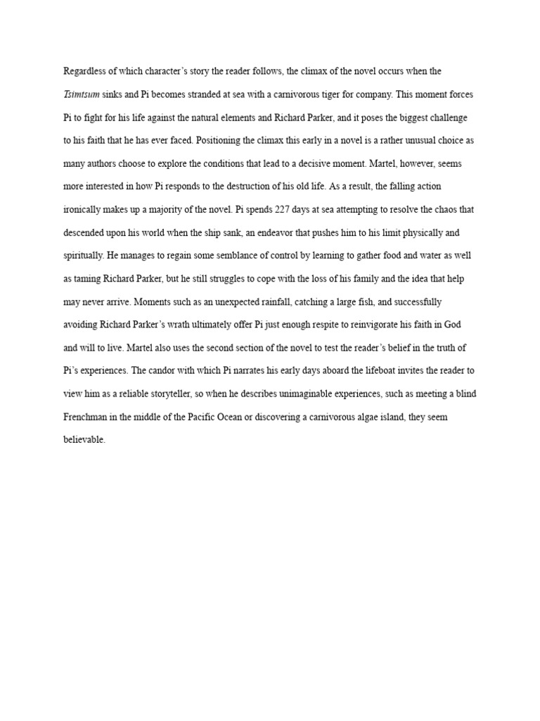 Life of Pi Summary Analysis 3 | PDF