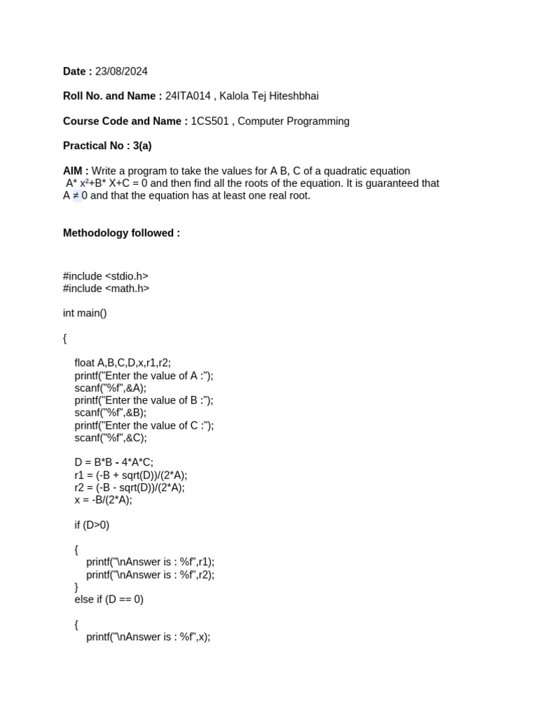 C Programming Practical Exercises | PDF | Computer Programming | Computing