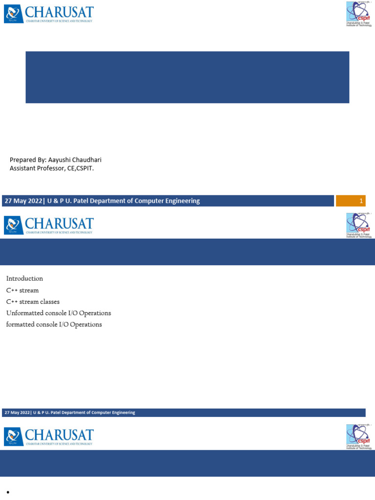 Chapter-10 - OOPC IO Operation | PDF | String (Computer Science) | Input/Output