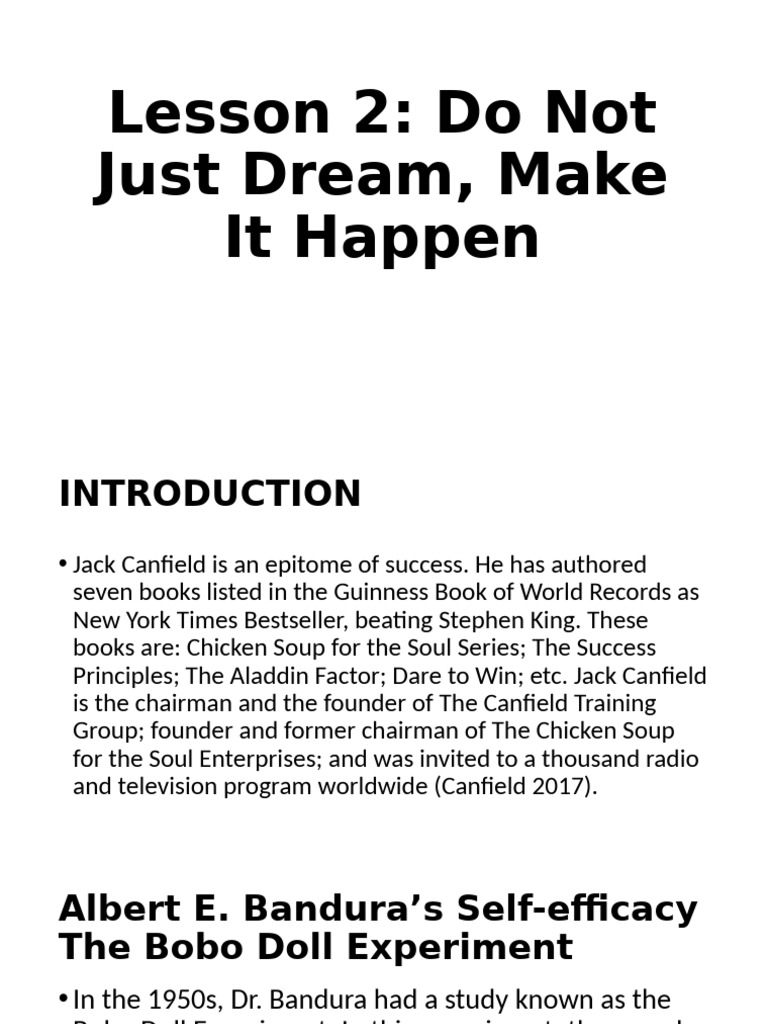 Chapter 3 Lesson 2 Uts | PDF | Self Efficacy | Goal