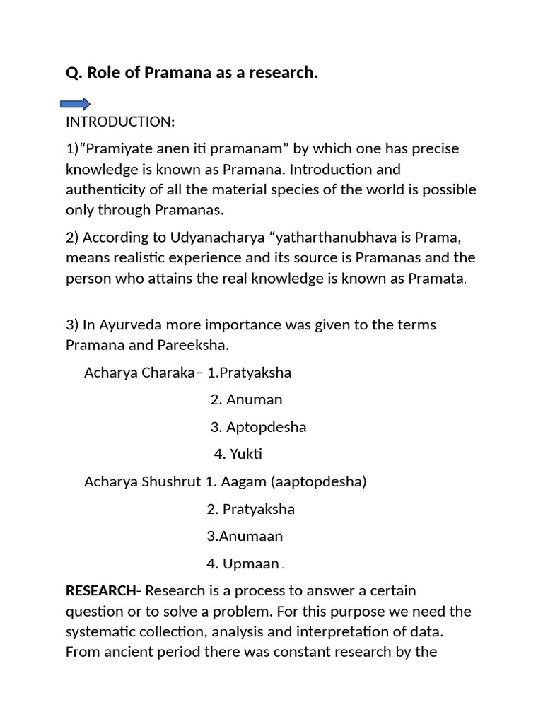 Role of Pramana As A Research | PDF | Knowledge | Epistemology