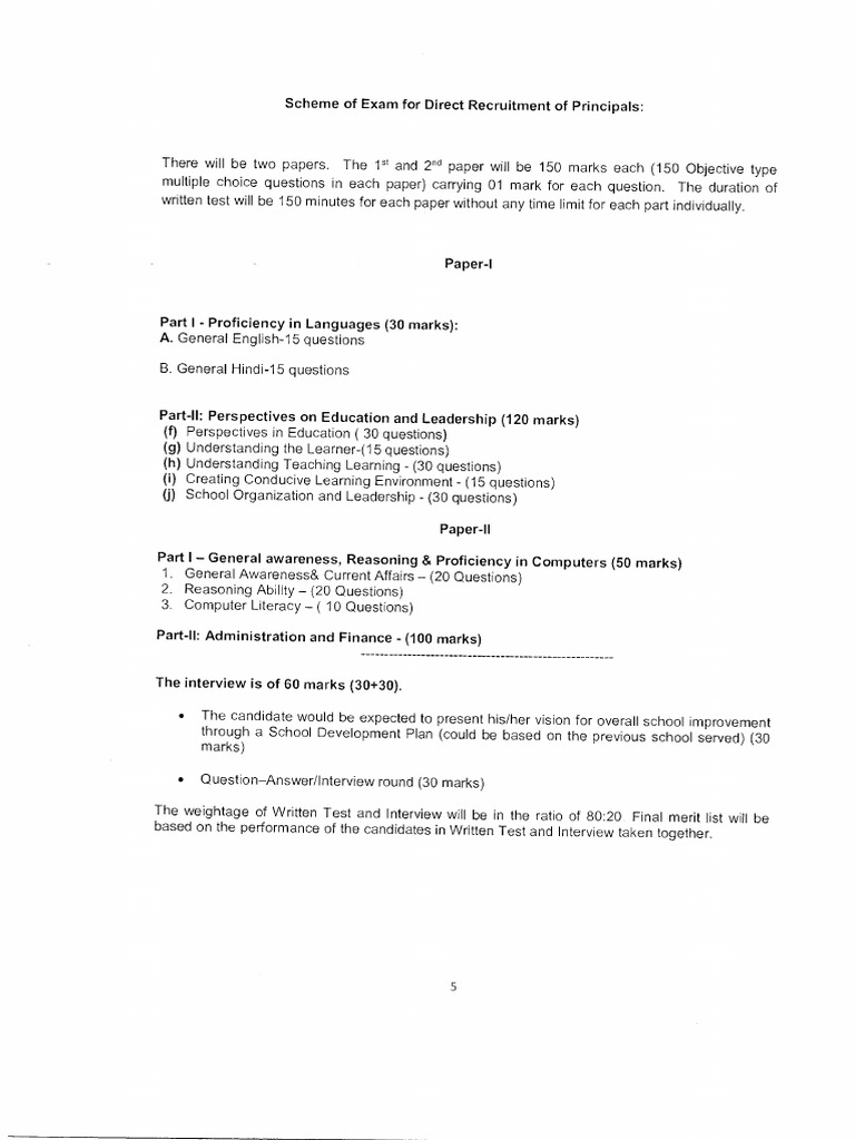 KVS Principal Exam Scheme Overview | PDF | Constructivism (Philosophy ...