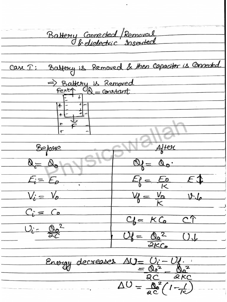 Class 12 - Chapter 2 - Electrostatic Potential and Capacitance (Lecture 14) | PDF