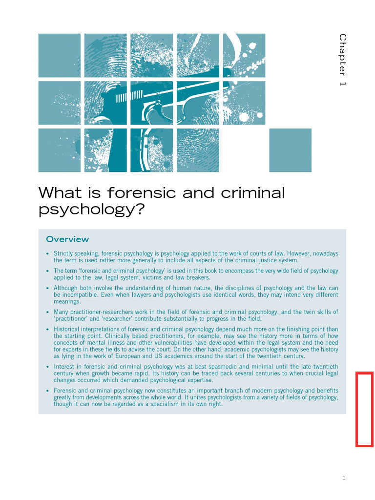 Forensic and Criminal Psychology Overview | PDF | Psychology | Psychologist