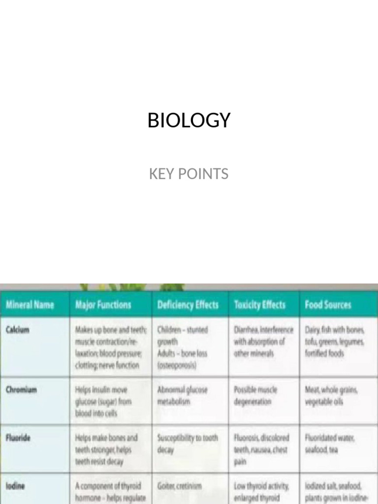 Biology Keypoints | PDF