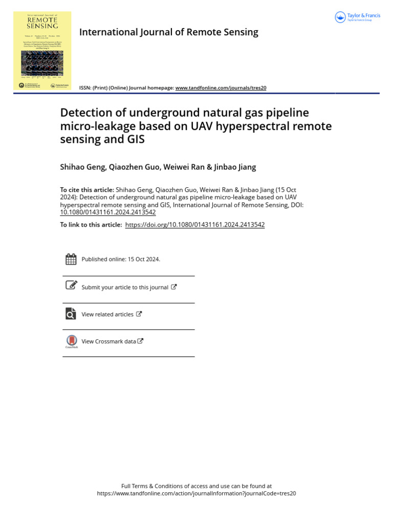 Detection of Underground Natural Gas Pipeline Micro-Leakage Based On ...