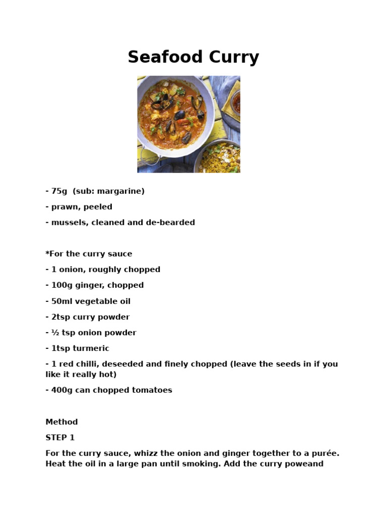 Seafood Curry | PDF