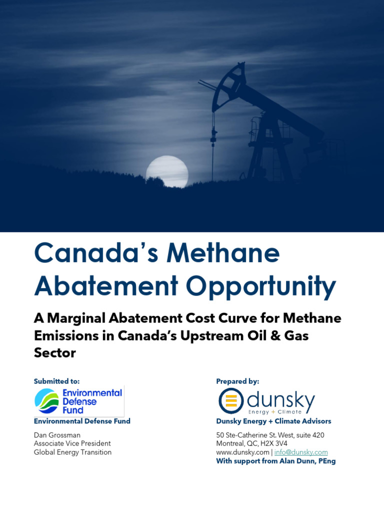 Canada’s Methane Emissions Reduction Strategies | PDF | Climate Change ...