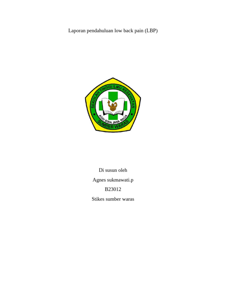 Laporan Pendahuluan Low Back Pain | PDF