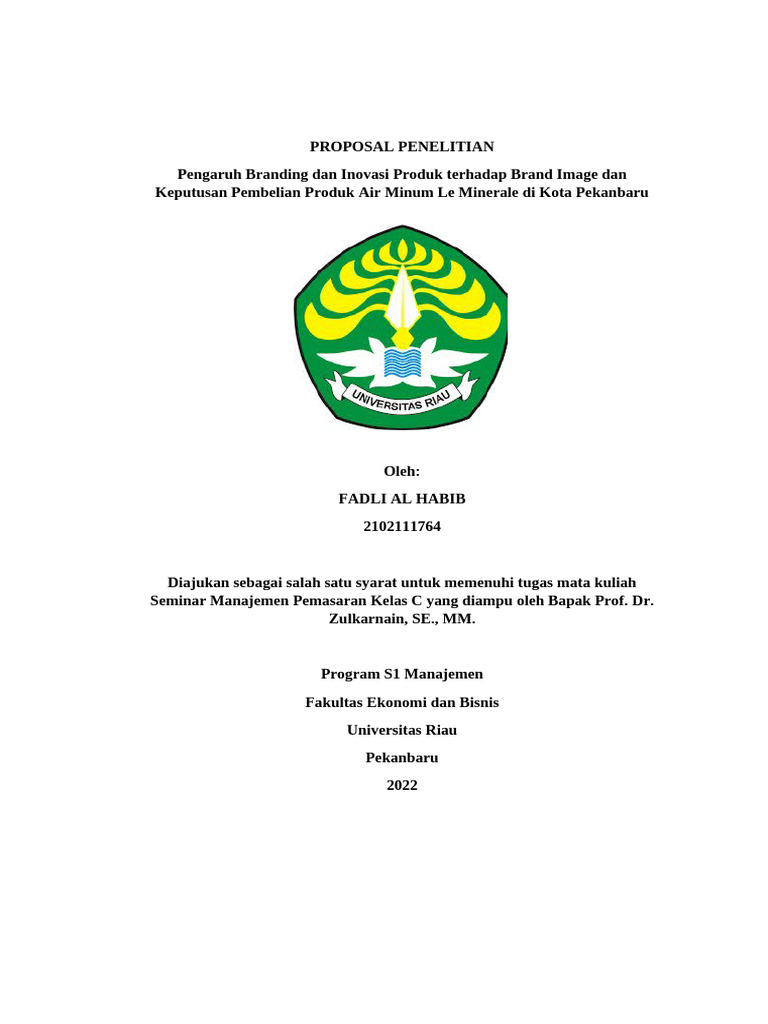 Proposal Bab 1-3 | PDF