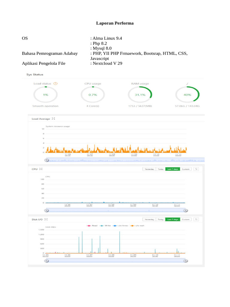 Laporan Performa | PDF
