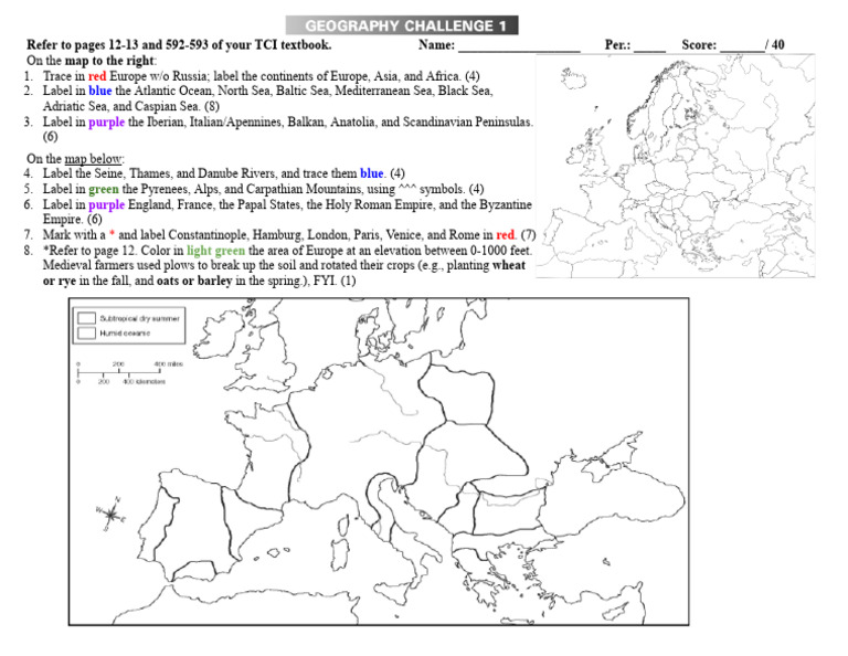 Geography Challenge 1 | PDF